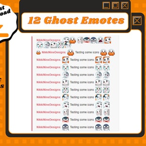 Halloween Ghost Emote Set | 12 Ghost Emote Bundle for Twitch, Discord ...