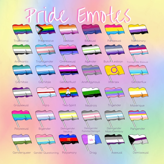 Pride Emotes 36 Pride Flag Emotes Pride Flag Twitch - Etsy