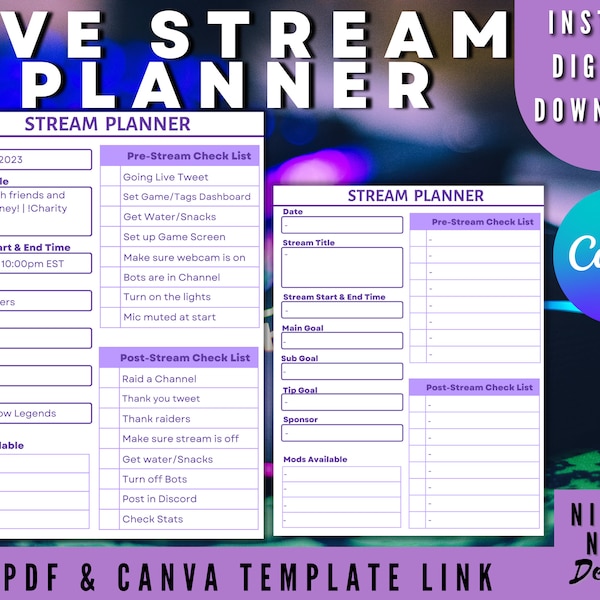 Canva Stream Panel - Etsy