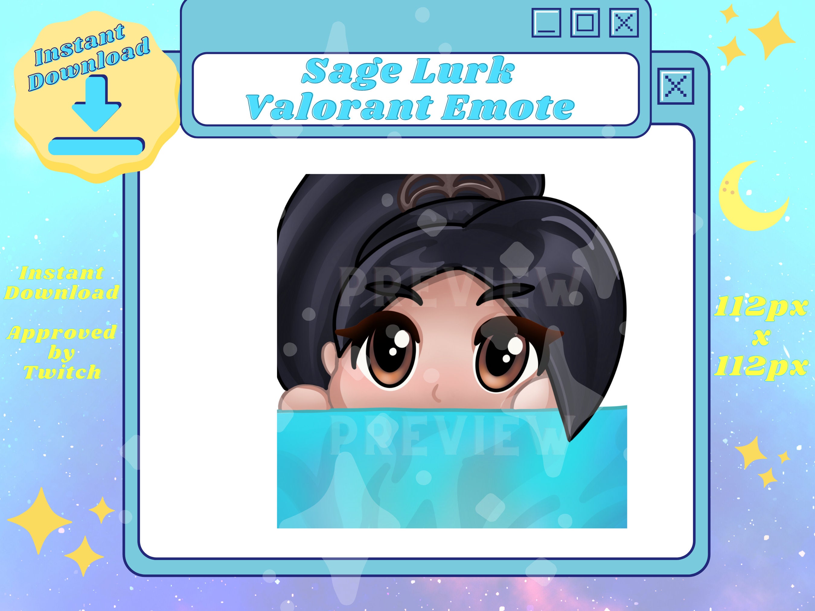 Sage Lurk Emote for Twitch VALORANT Emote for Twitch - Etsy Canada