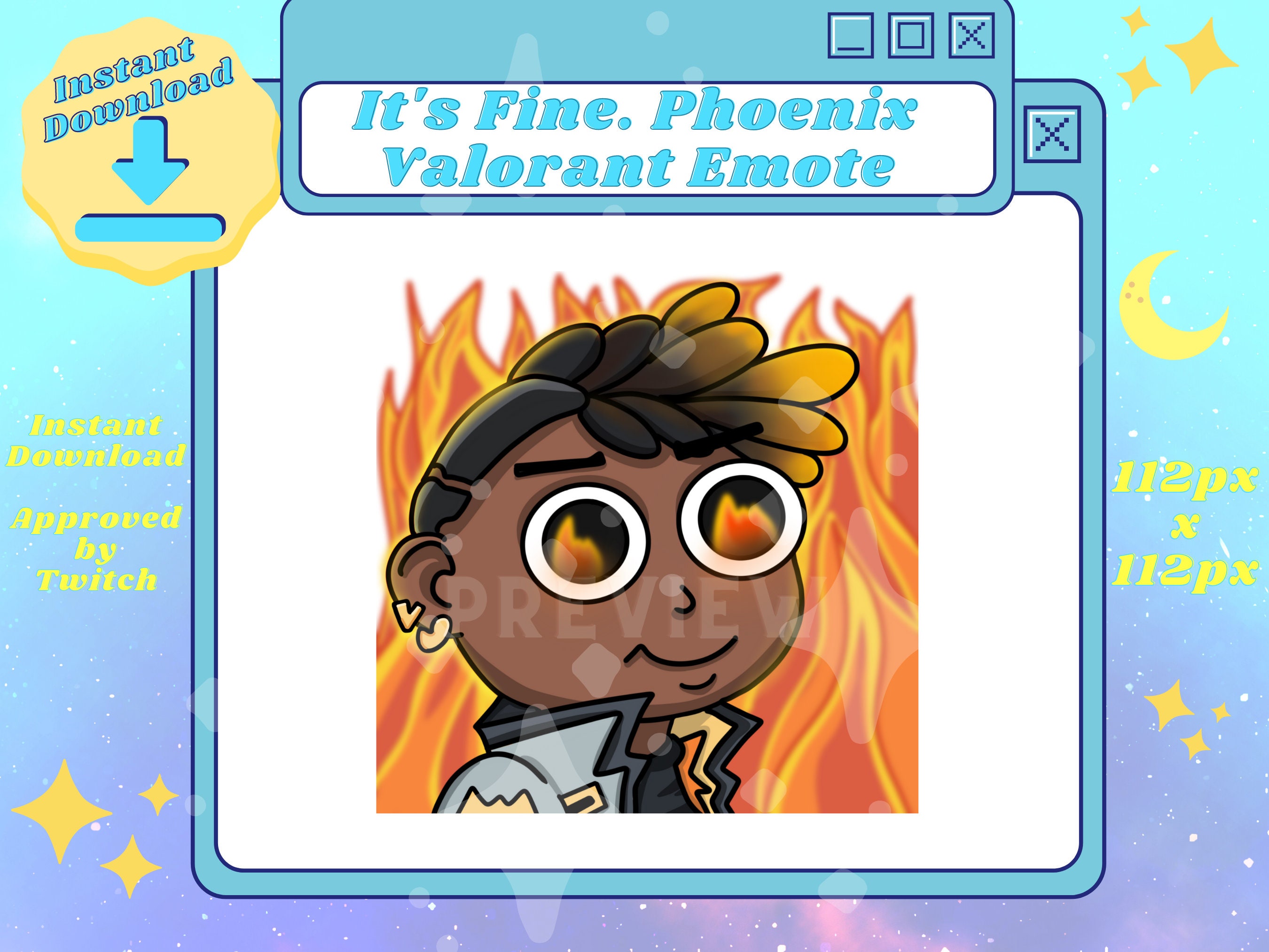Phoenix It's Fine Emote | Twitch Emote | Emote for Streaming, Youtube ...