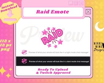 ANIMATED STATIC EMOTE Raid, Animated Raid Emote, Raid Sparkle Emote ...