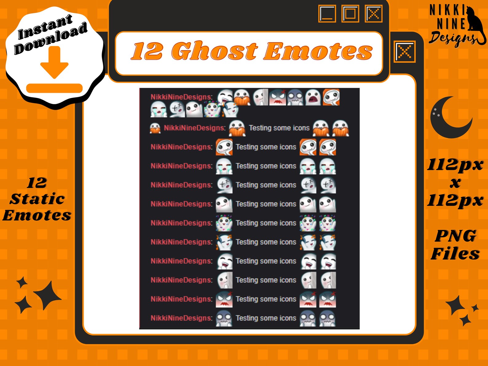 Halloween Ghost Emote Set | 12 Ghost Emote Bundle for Twitch, Discord ...