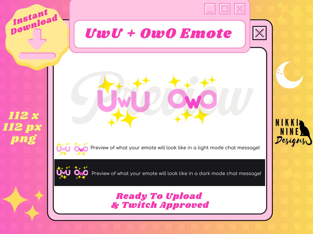 Uwu and Owo Emotes for Twitch Discord Youtube Streaming - Etsy