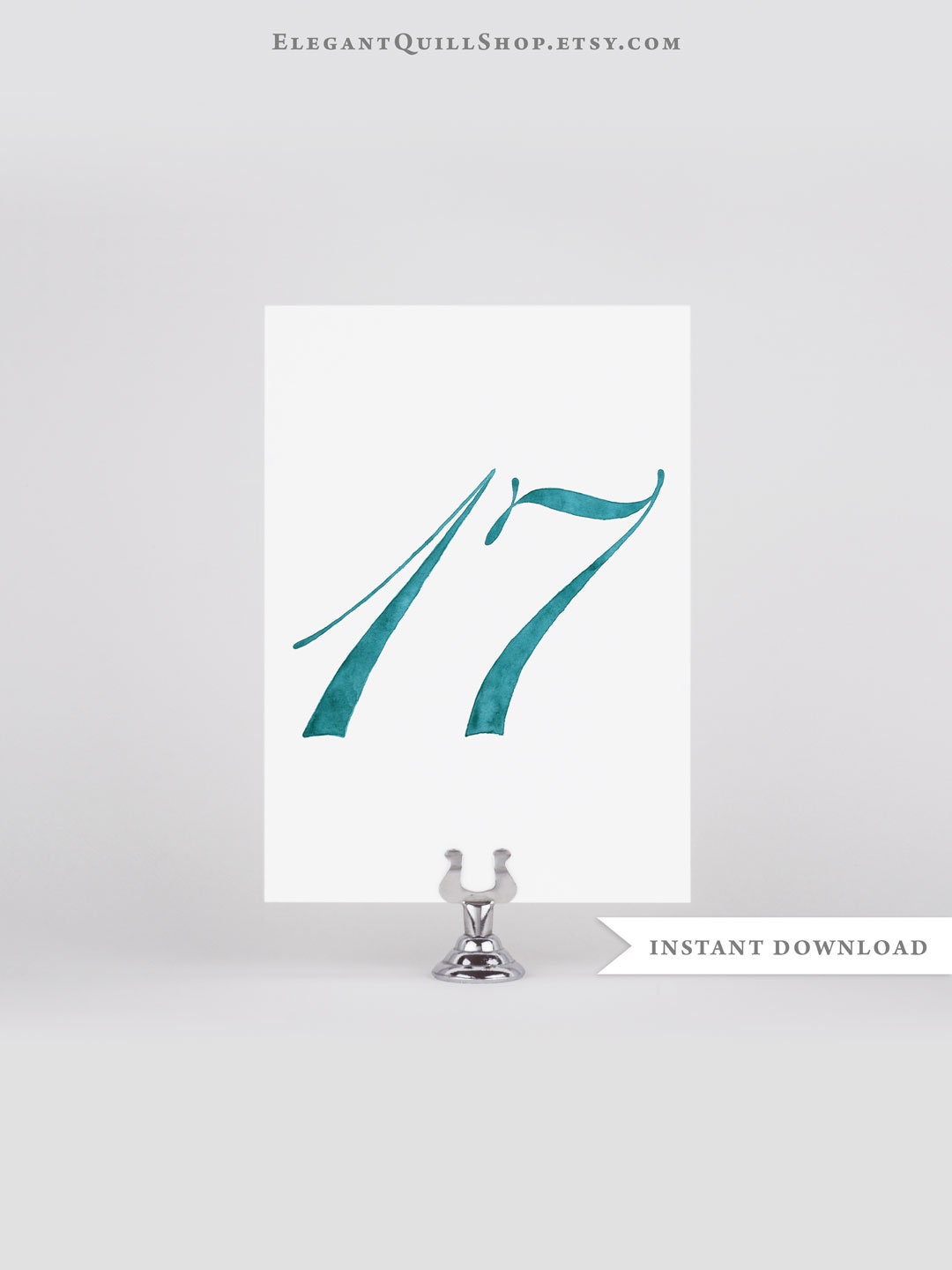 Teal Table Numbers, Beach Wedding Decor, Printable Table Numbers ...