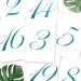 Teal Table Numbers, Beach Wedding Decor, Printable Table Numbers ...