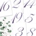 Purple Table Numbers, Purple Wedding Decor, Watercolor, Printable Table ...