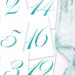 Turquoise Table Numbers, Beach Wedding Decor, Printable Table Numbers ...