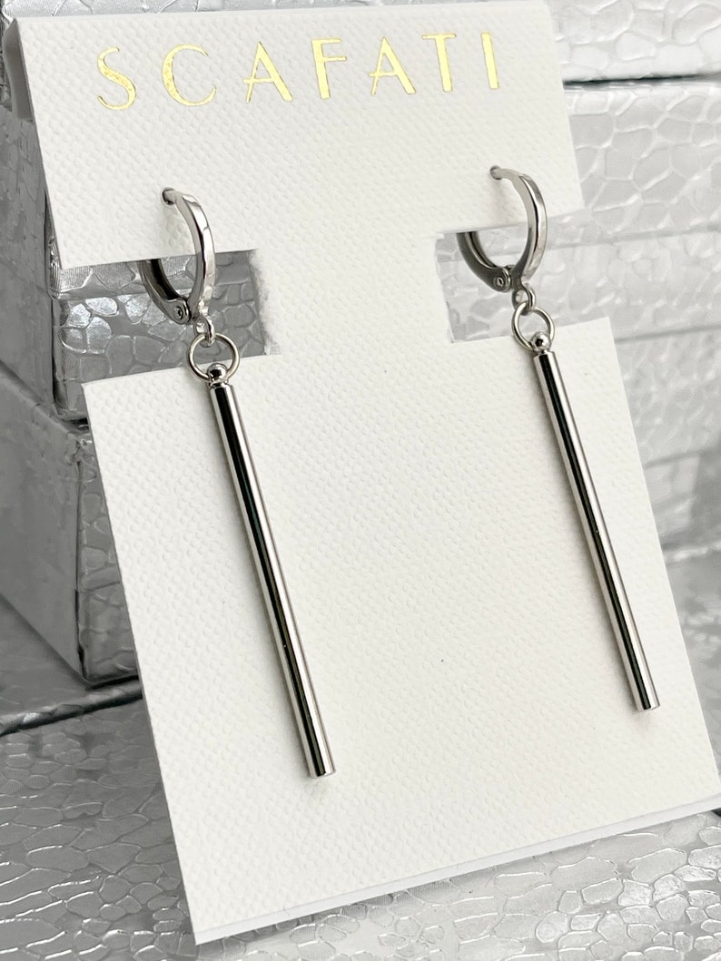 Minimalist Earrings, Bar Earrings, Line Earrings, Geometric Earrings ...