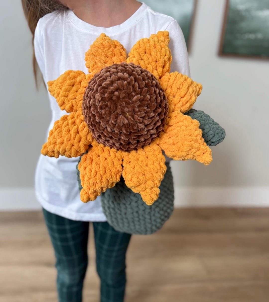 Sunflower Plushie Flower Stuffed Animal Security Blanket Sunflower ...