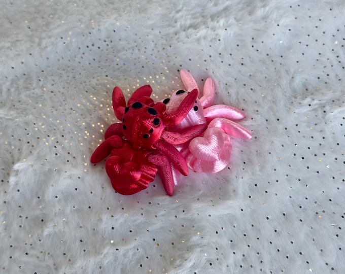 Heart Spider | Articulated Spider | Valentines Spider | 3D Printed ...