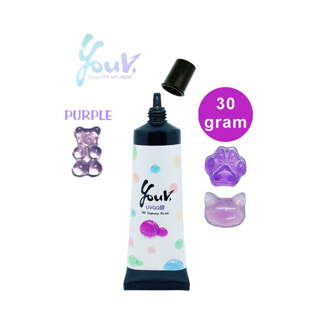 UV PURPLE Gummy Resin, One 30 Gram Tube, Make Gummy Jewelry, Custom ...