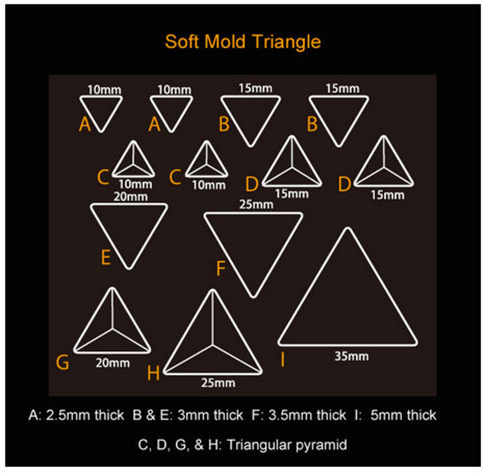 High Qualitly Triangle Mold Pyramid Mold Prism Mold Padico | Etsy