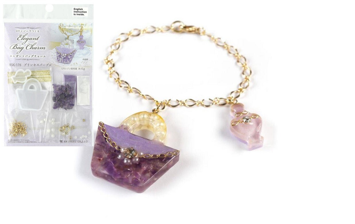 Japan Resin Charm KIT ENGLISH Instructions Make 1 Purple Bag - Etsy