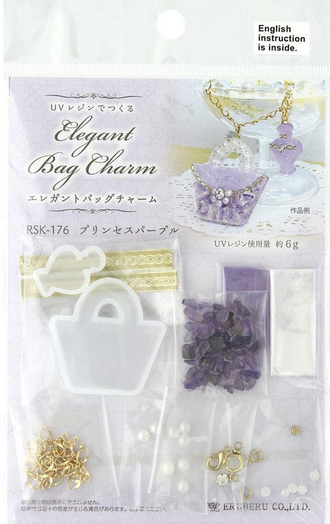 Japan Resin Charm KIT ENGLISH Instructions Make 1 Purple Bag - Etsy