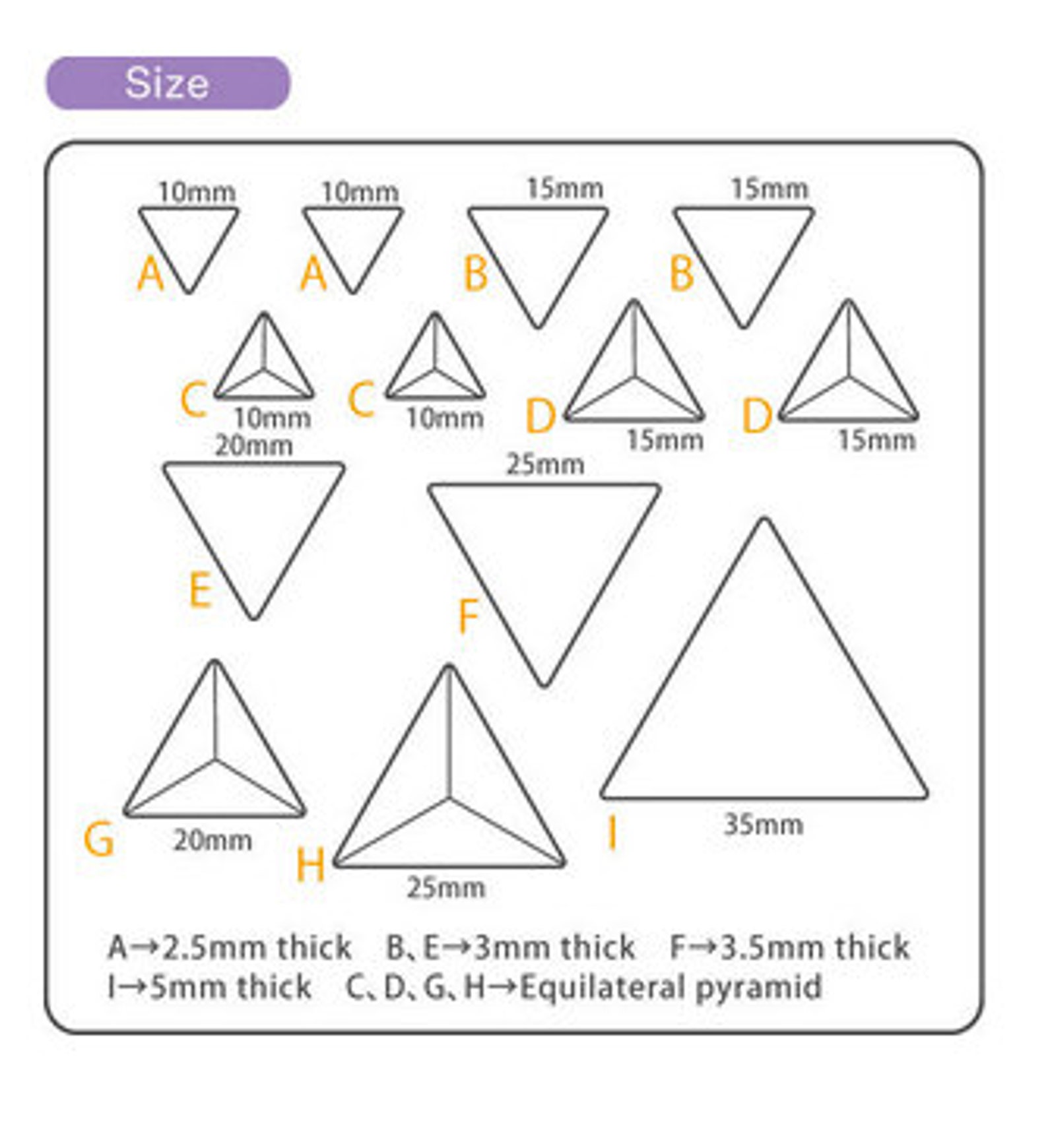 High Qualitly Triangle Mold Pyramid Mold Prism Mold Padico | Etsy
