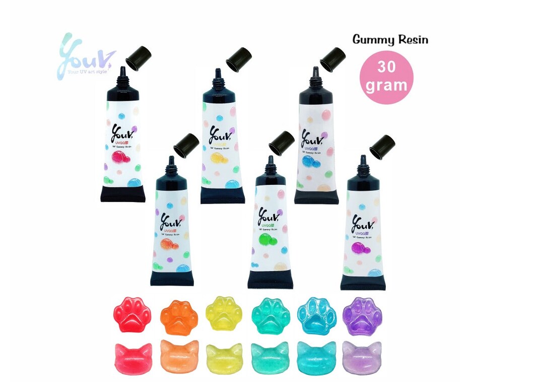 UV Gummy Resin, One 30 Gram Tube, Select Your Color, 6 Colors Available ...