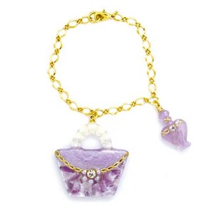 Japan Resin Charm KIT, ENGLISH Instructions, Make 1 Purple Bag Charm ...