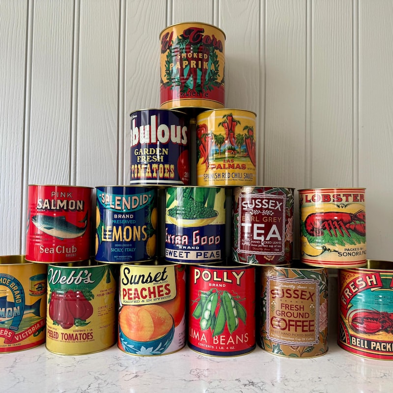 Metal Food Tins Vintage - Etsy