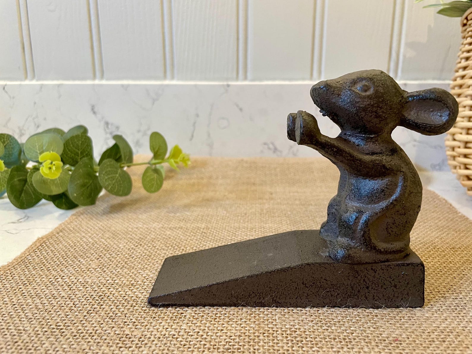 Cast Iron Mouse Door Stop, Cottage Decor - Etsy