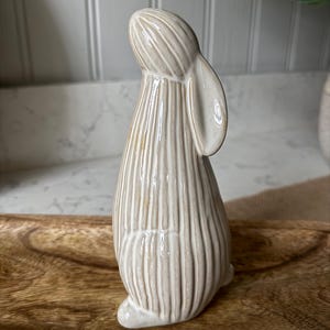 Ceramic Ribbed Bunny, 2 Styles Available, Cottage Decor - Etsy