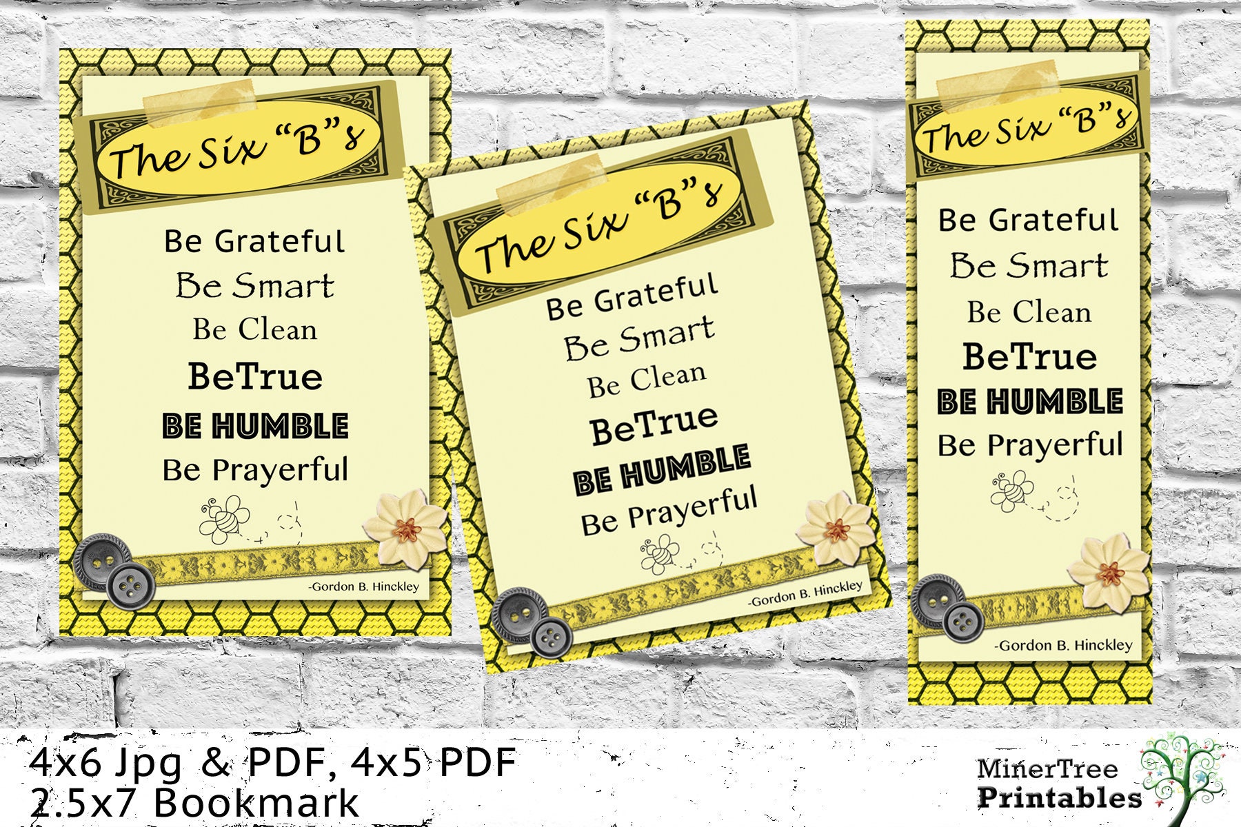The Six B's Printable Handout: LDS Bookmark (digital Download) - Etsy