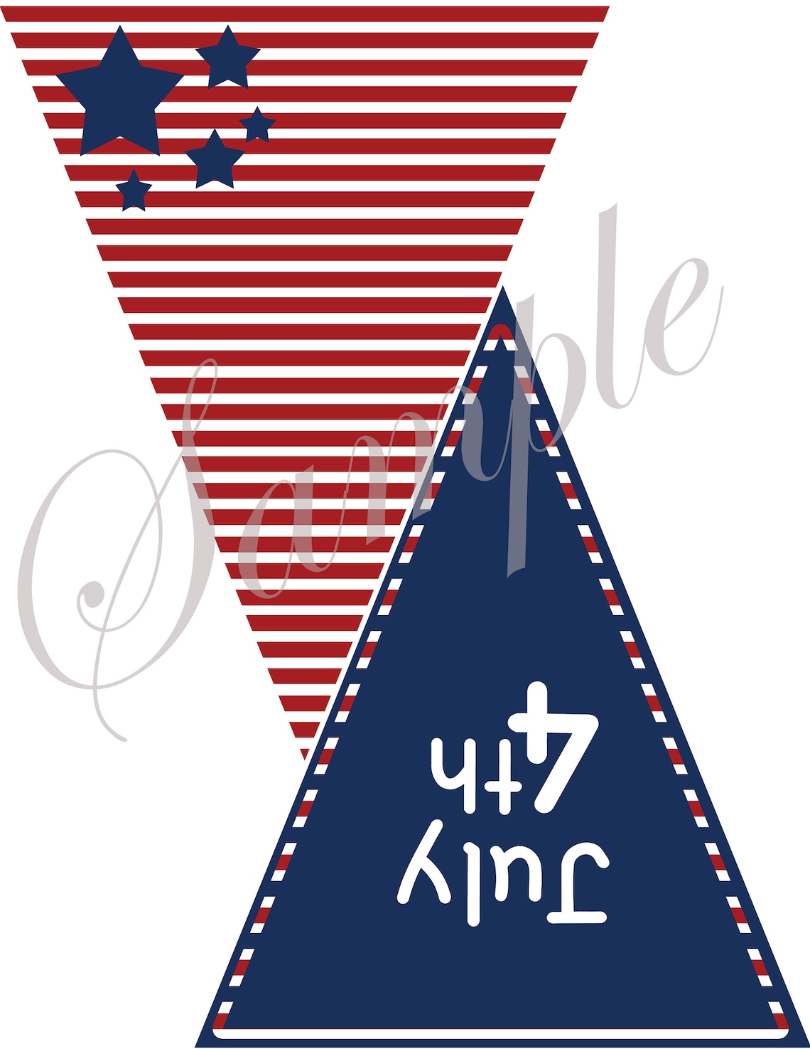 4th of July Banner Printable: Patriotic Party Decor (PDF) - Etsy