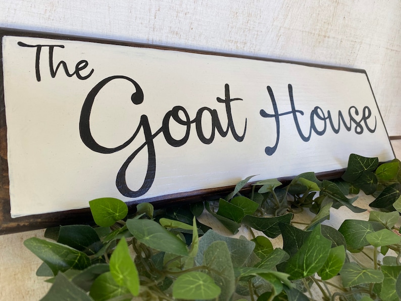 Goat House Wood Sign, Rustic Farmhouse Decor - Etsy