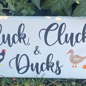 Chicken and Duck Decor~chicken/duck Coop~ Cluck, Clucks and Ducks Wood ...