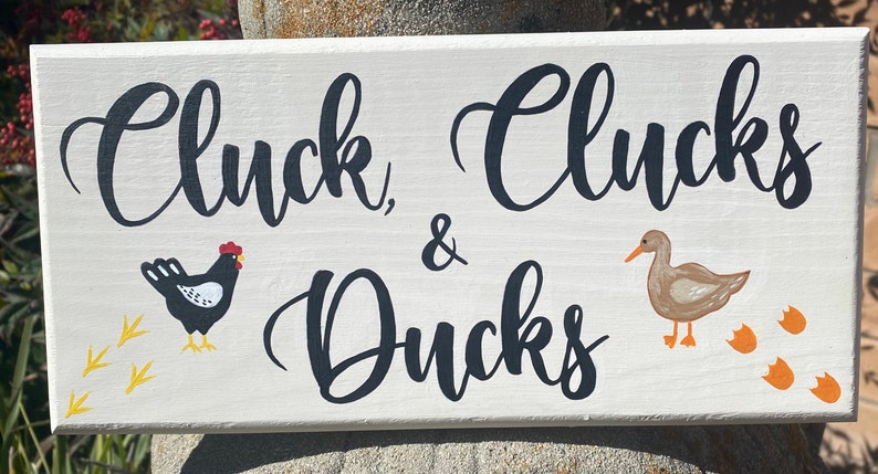 Chicken and Duck Decorchicken/duck Coop Cluck Clucks and - Etsy
