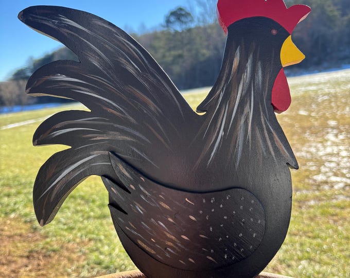 Chicken Planter Stick/chicken Yard Stick/garden Chicken Stick/chicken ...