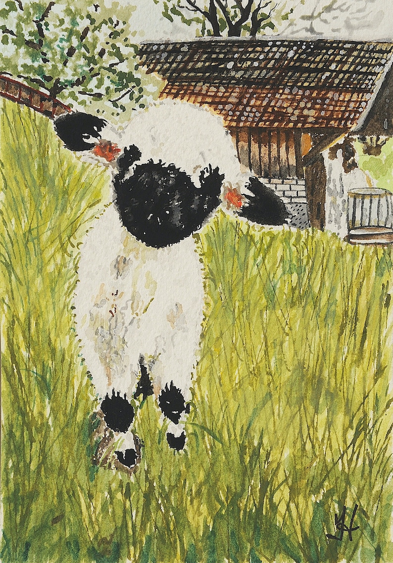 Instant Download Black Faced Lamb Print, Printable Art, Self Printable ...