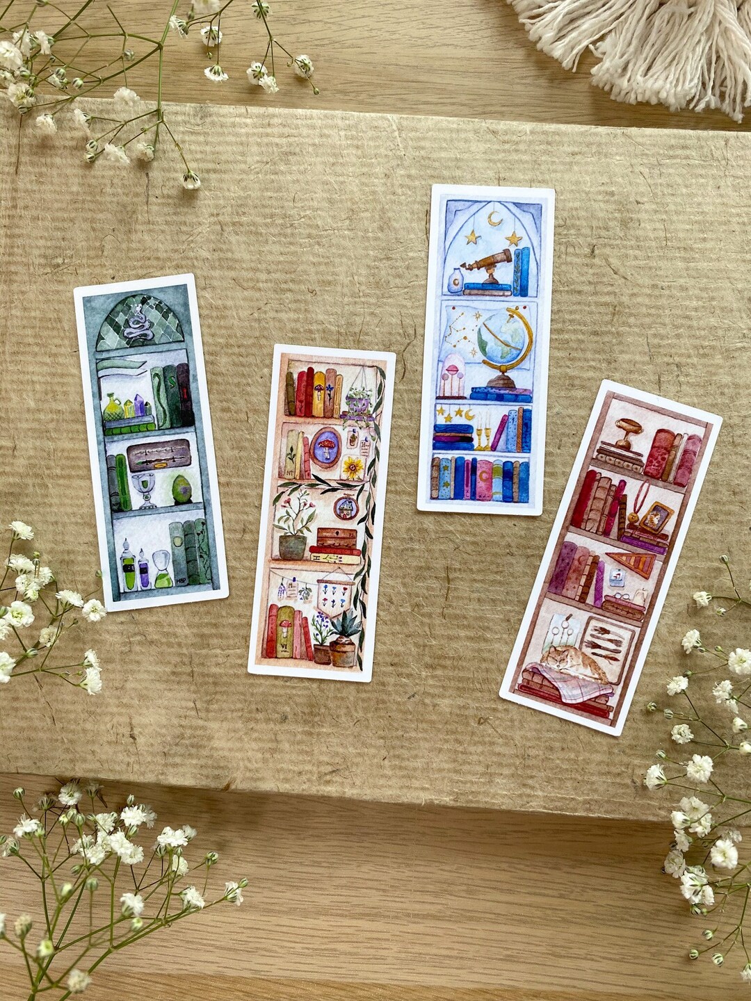 Magical Bookshelf Sticker Pack Decals: Cosy Bookshelves for Each School ...