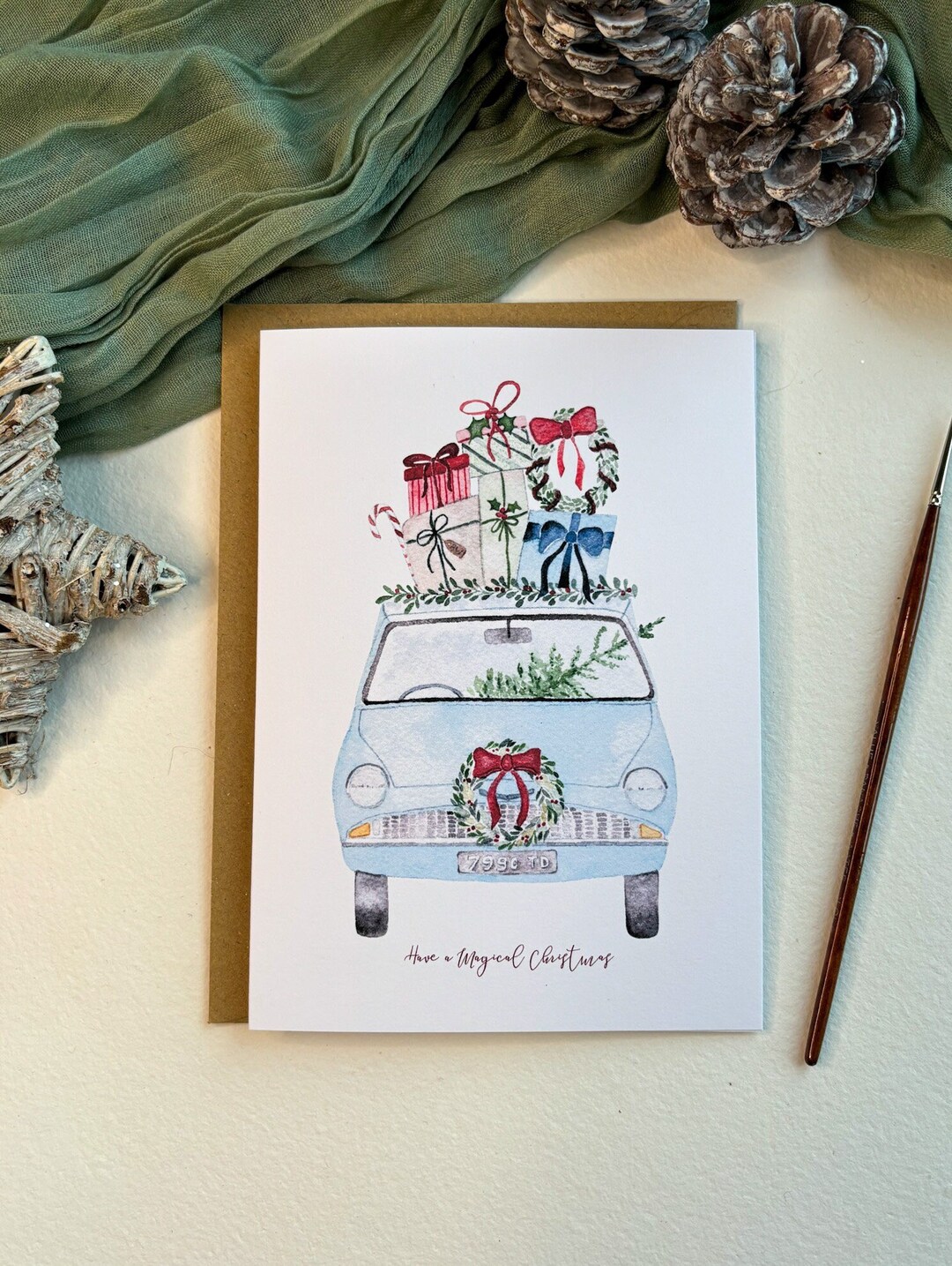 Christmas at the Burrow Card Christmas Card Magical - Etsy