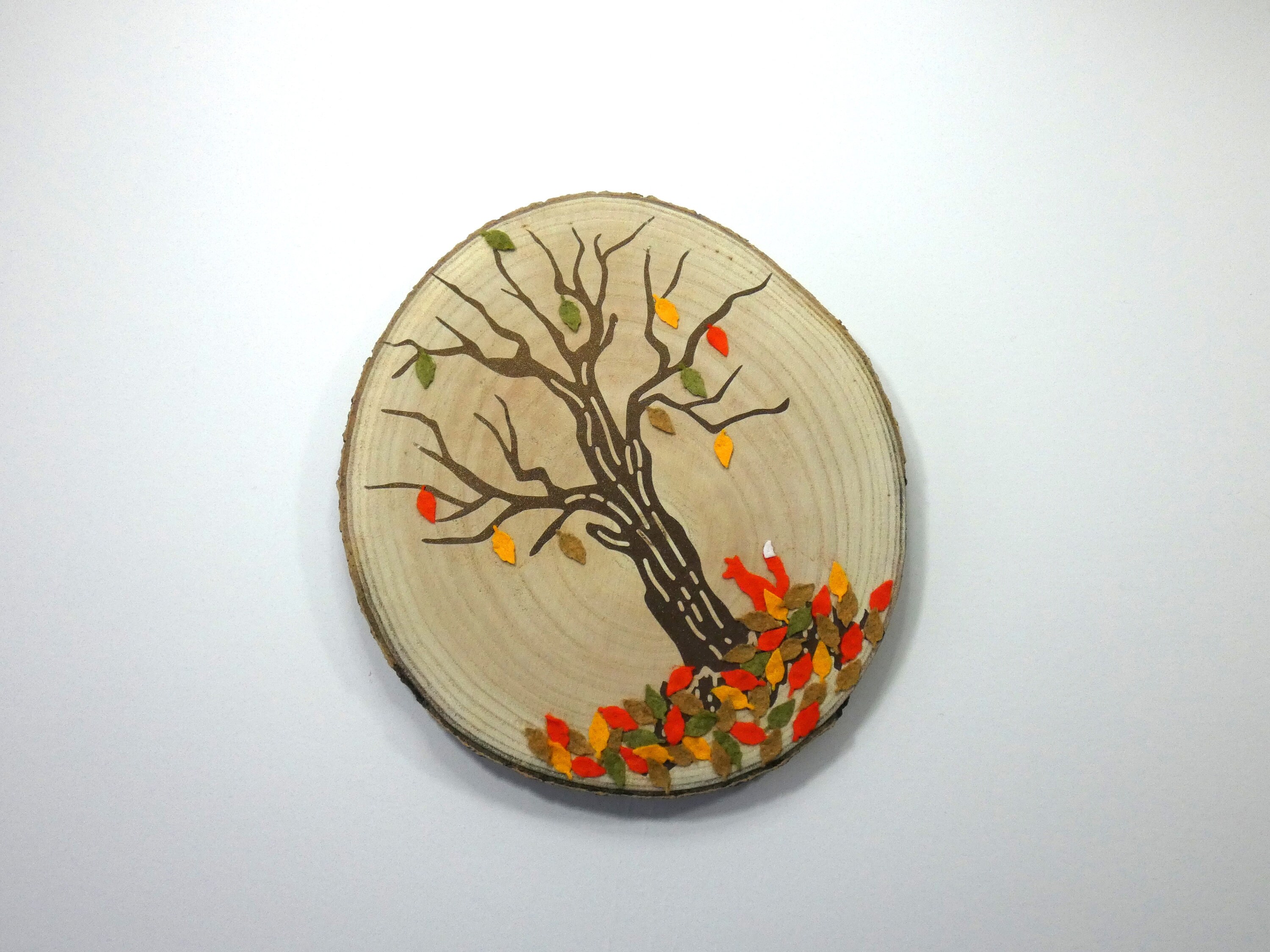 Autumnal Natural Tree Slice Wooden Tree Slice Fall Decor - Etsy