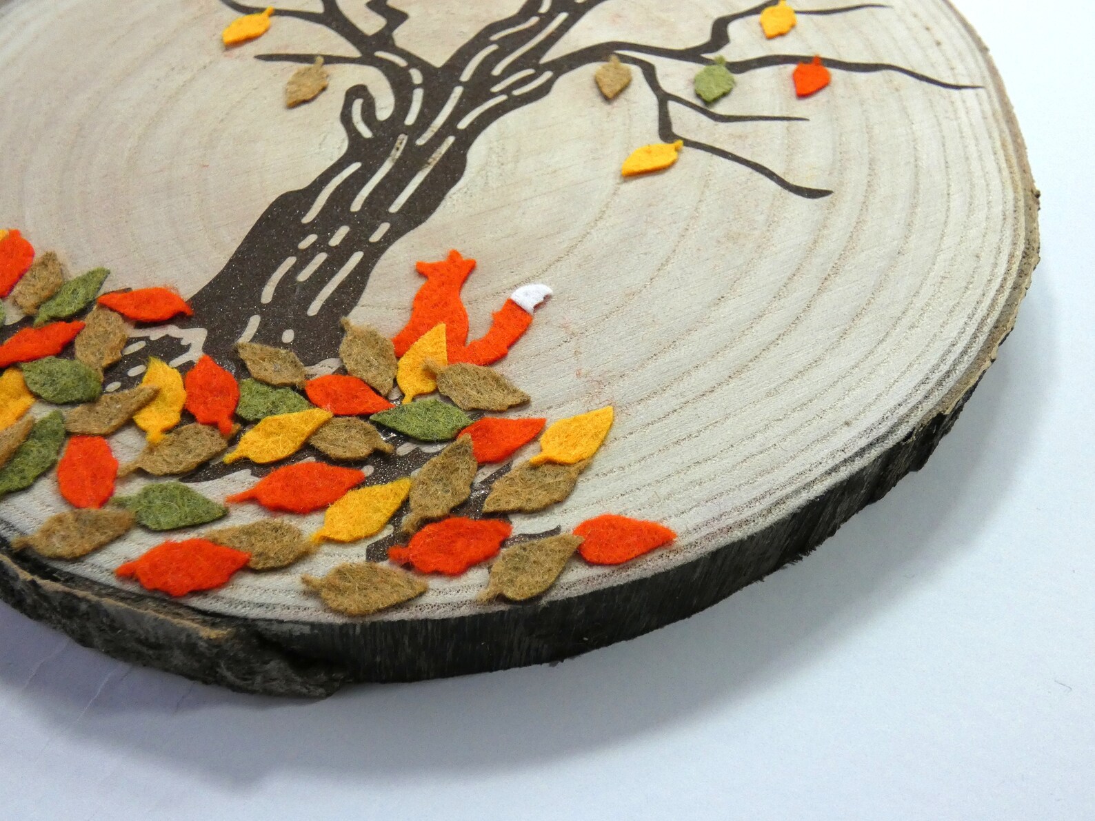 Autumnal Natural Tree Slice Wooden Tree Slice Fall Decor - Etsy