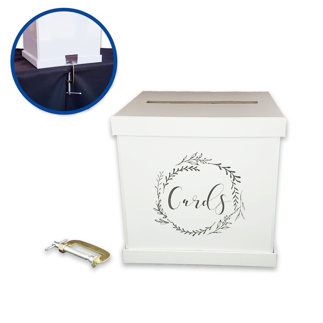 White Wedding Card Box With Upgraded Security - Etsy