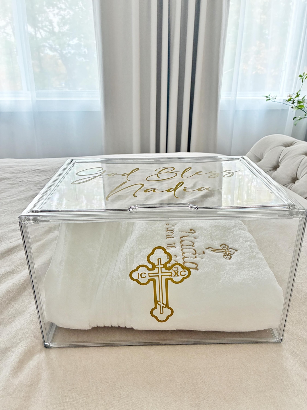 Large Personalized Baptism Box | Christening Box | Baptism Package ...