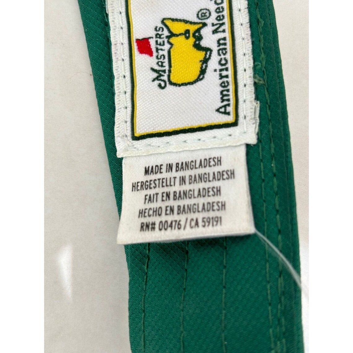 Vintage Masters Golf Green Visor Adjustable Velcro Hat Cap Sports One ...
