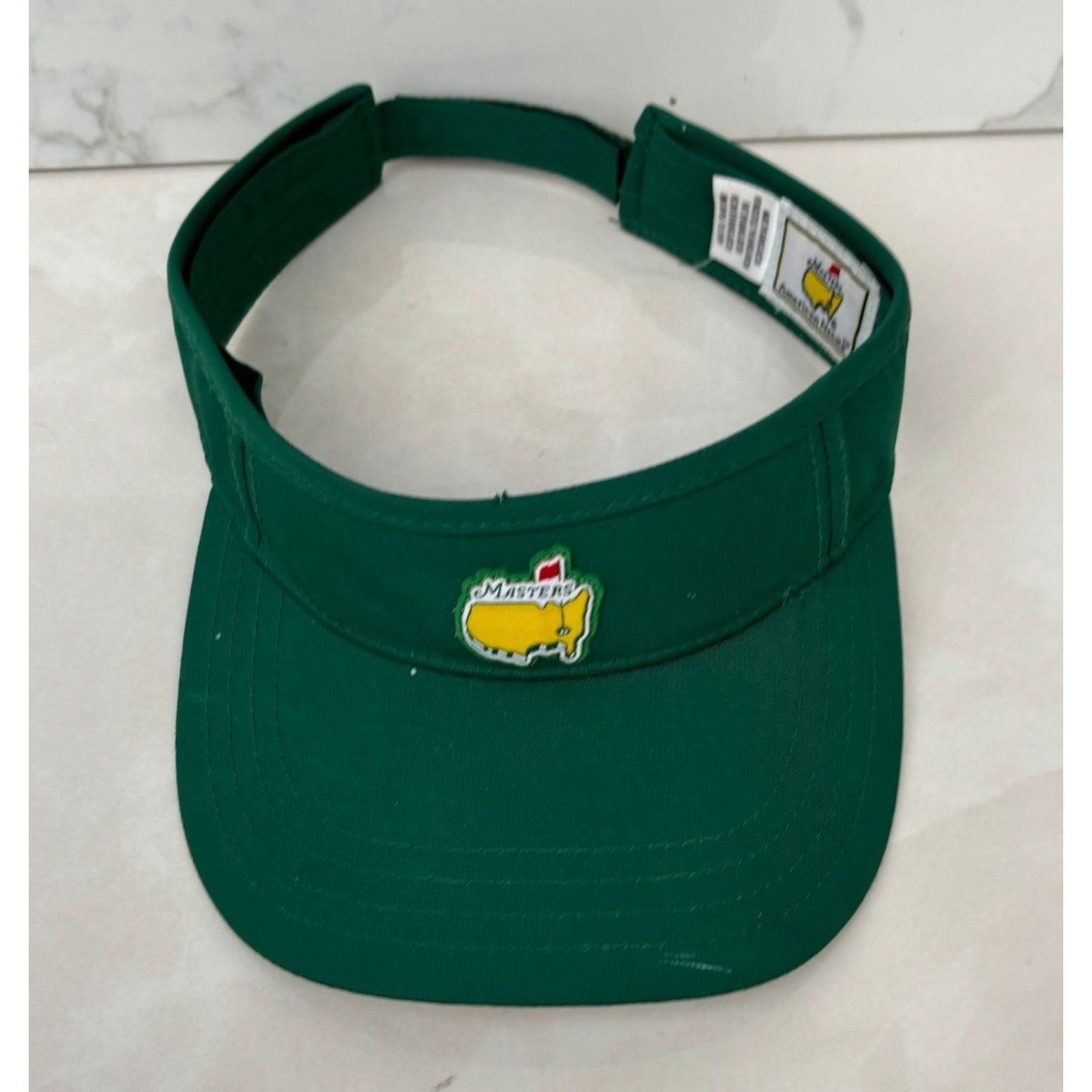 Vintage Masters Golf Green Visor Adjustable Velcro Hat Cap Sports One ...