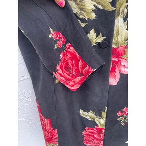 Vintage Due per Due Collection Womens Long Sleeve Button Down Flower ...