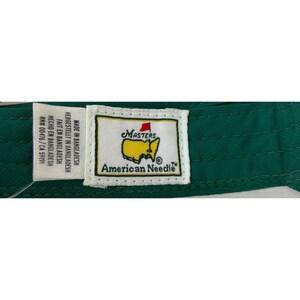 Vintage Masters Golf Green Visor Adjustable Velcro Hat Cap Sports One ...