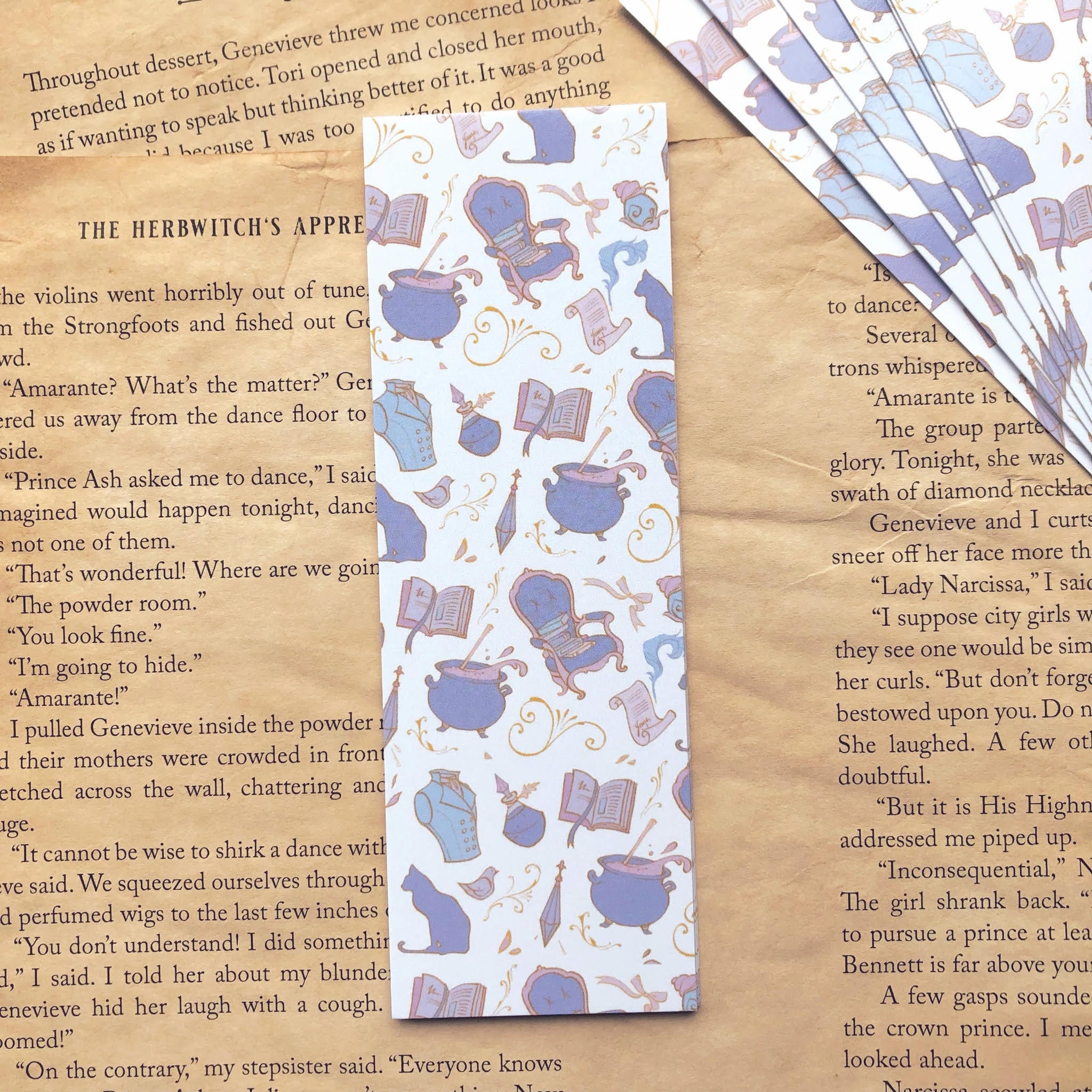 Aesthetic Purple Bookmark Ballrooms Witches Magic Pattern - Etsy