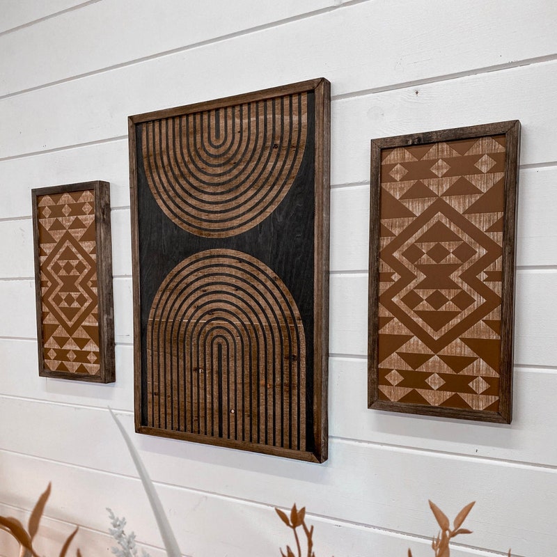 Boho Wood Wall Art - Etsy