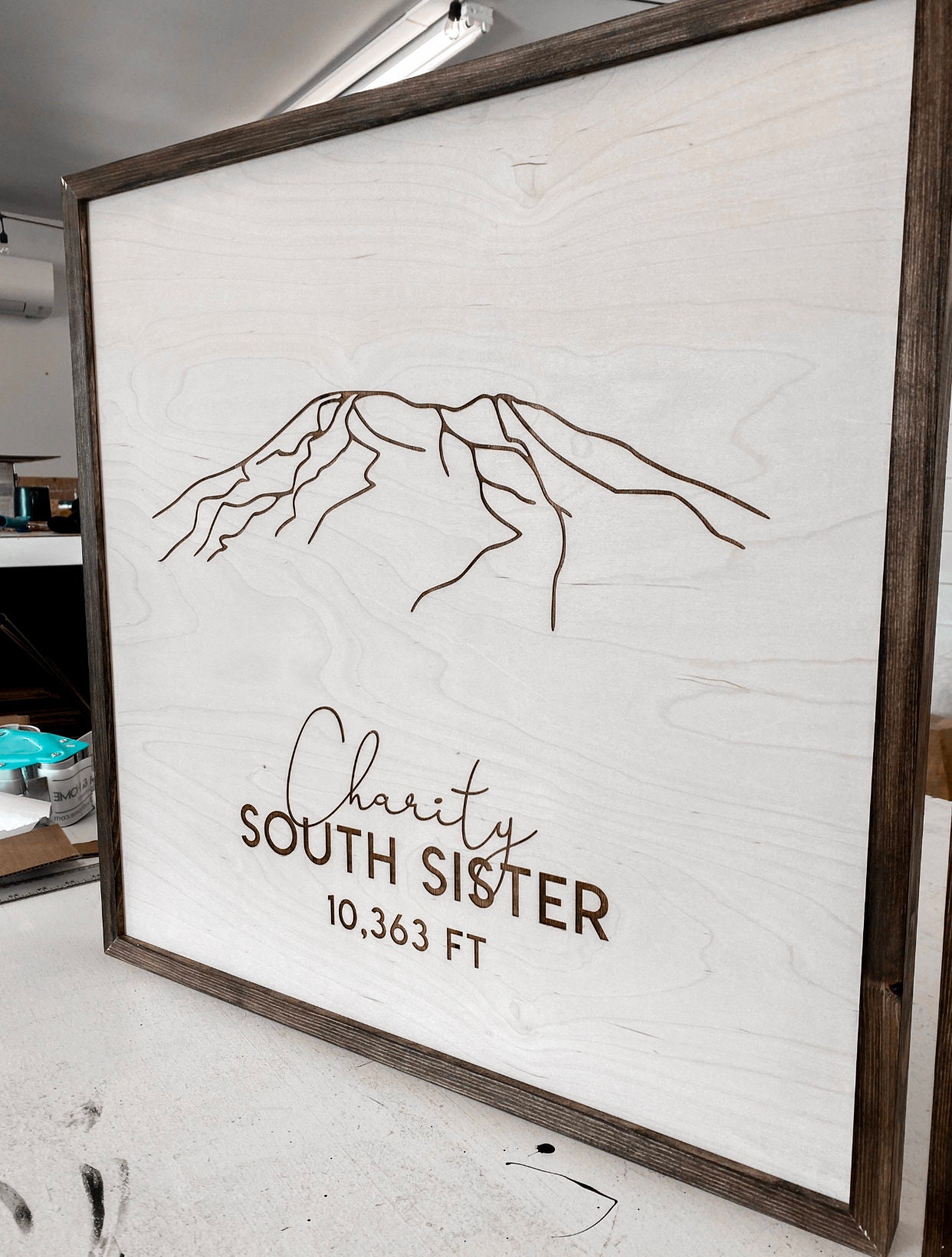 Three Sisters Mountain Laser Engraved Artwork Sisters Oregon - Etsy