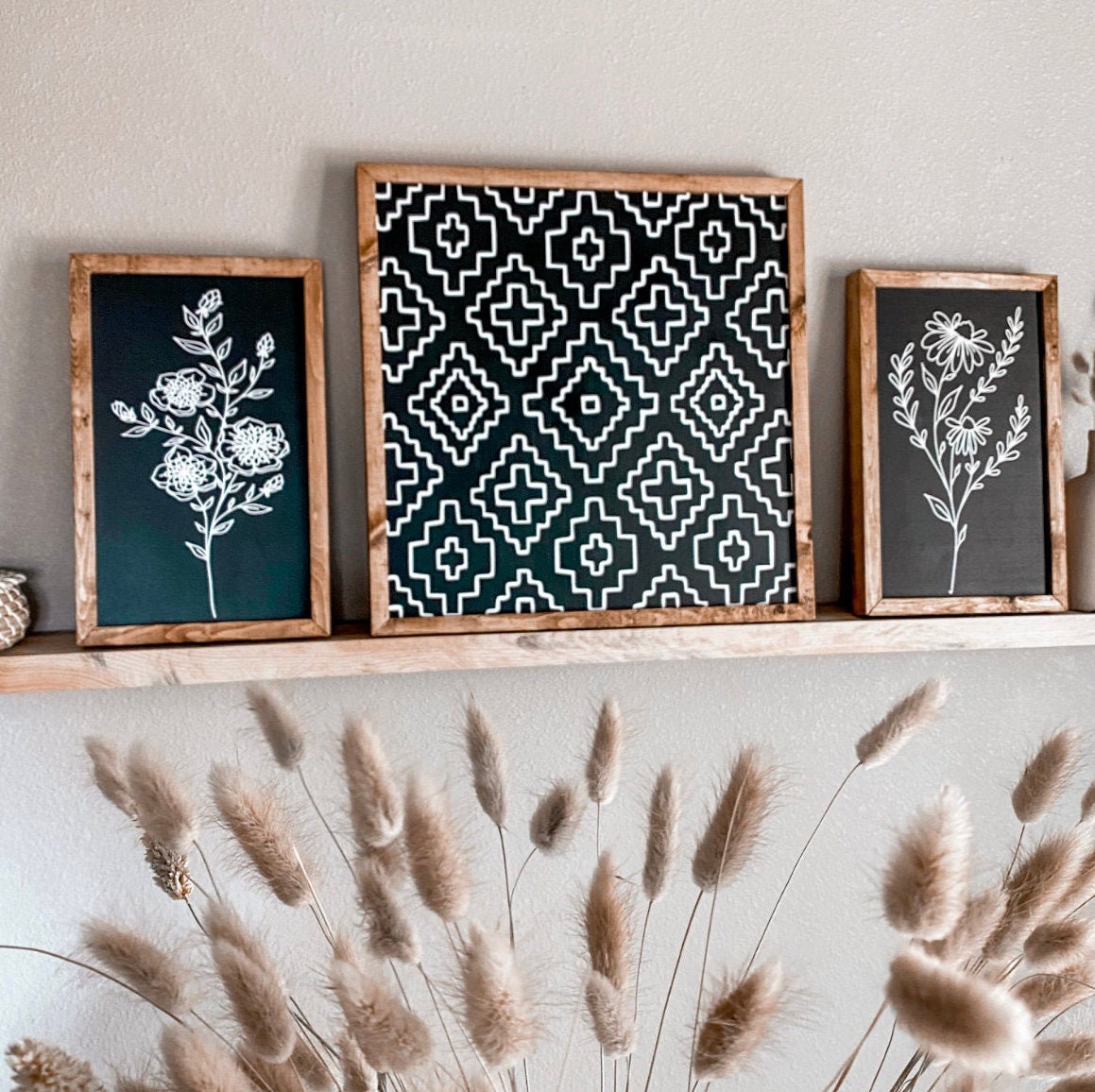 Boho Wall Decor Boho Wall Art Wood Wall Art Aztec Decor - Etsy