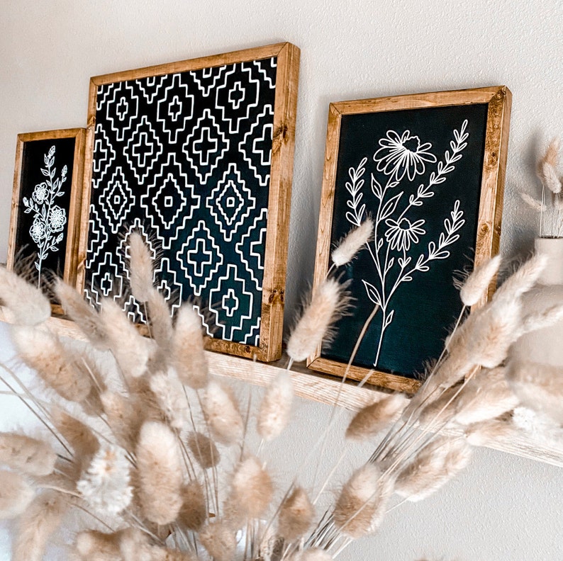 Boho Wall Decor Boho Wall Art Wood Wall Art Aztec Decor - Etsy