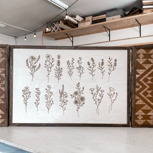 Flower Wall Art Set | Flower & Aztec Wall Decor | Aztec Wall Art ...