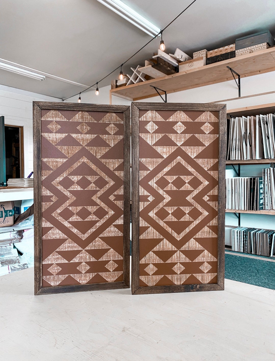 Aztec Wall Art Boho Wall Art Aztec Wall Decor Aztec Wall Panel Western ...