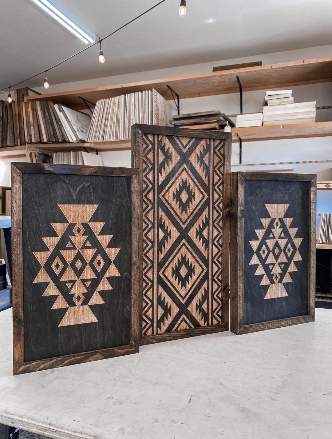 Aztec Wall Art | Boho Wall Art | Aztec Wall Decor | Western Wall Decor ...